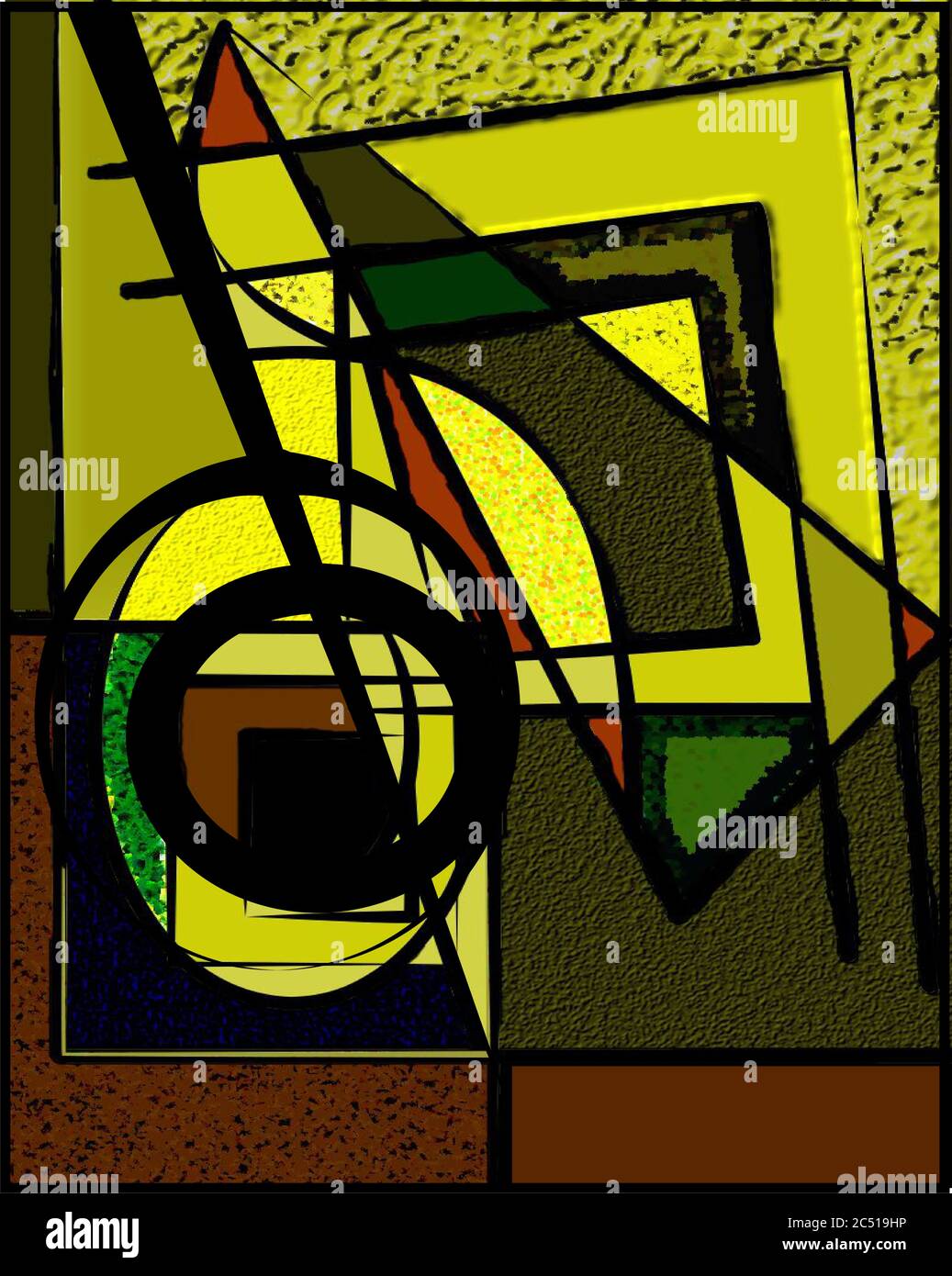 Abstract green background ,fancy geometric and curved shapes ...