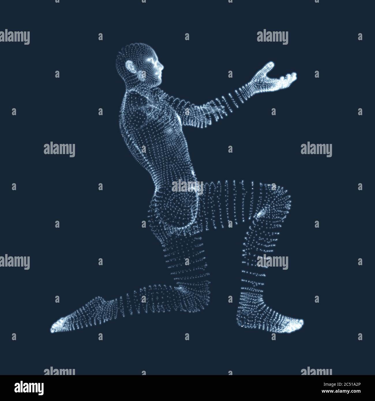 3D Model of Man. Vector Illustration Stock Vector Image & Art - Alamy