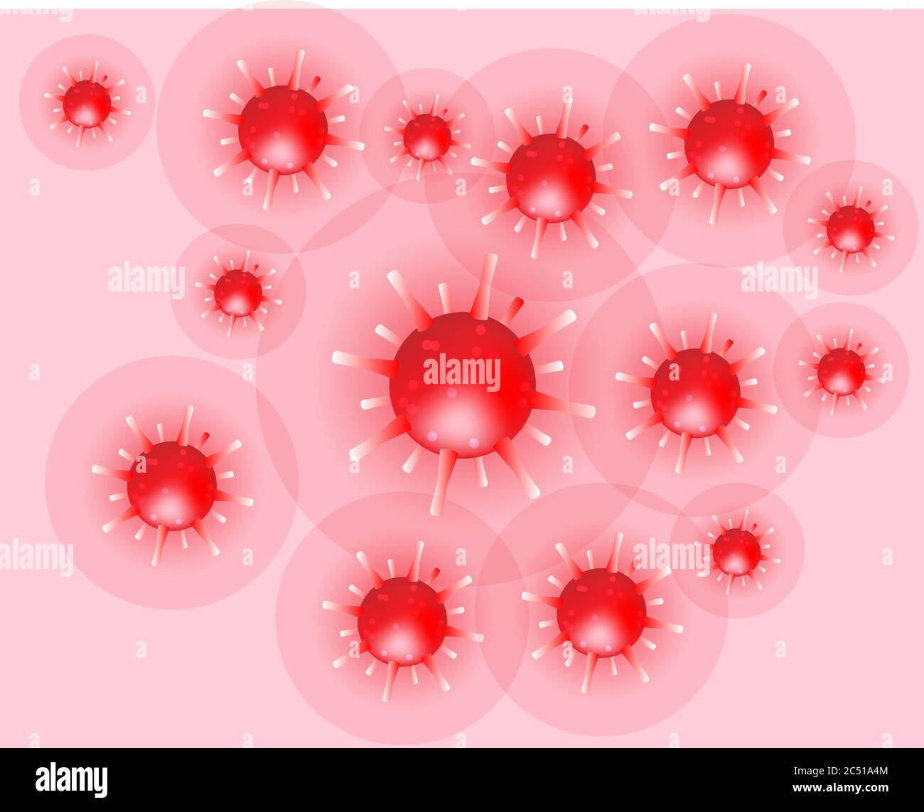 Macrophage and virus, inside human body, Medical background with covid ...