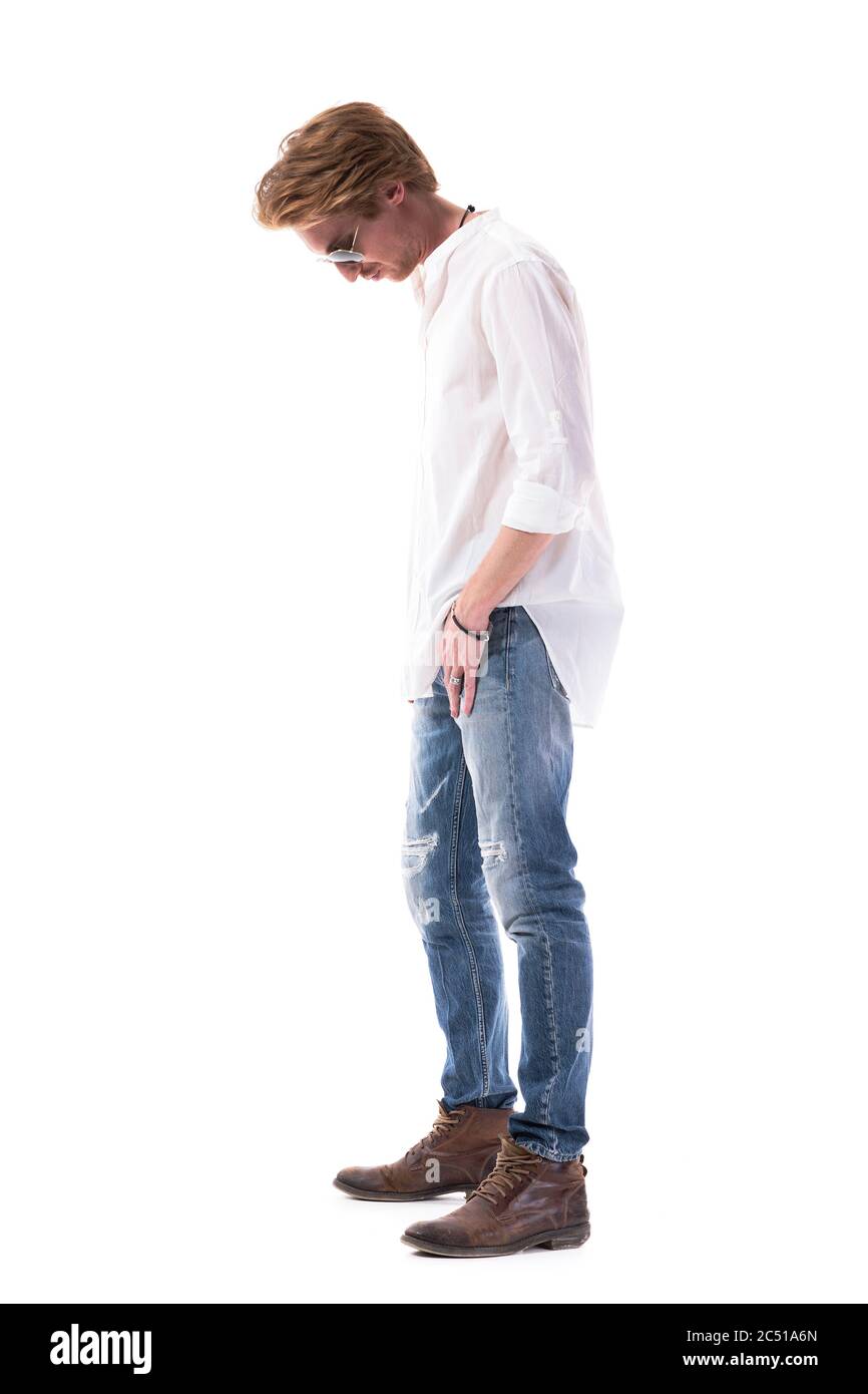 Man Standing Side Sad