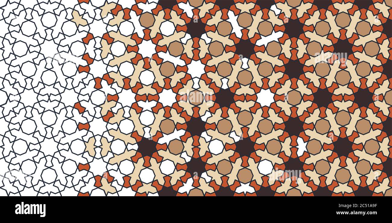 Arabic islamic vector pattern, border, decor, texture, background ...