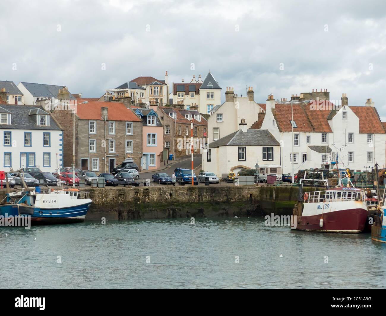 Scotland: the pretty fishing village Pittenweem, on the Firth of Forth ...