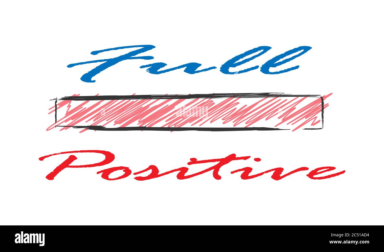 Stylized lettering FULL POSITIVE isolated on a white background for ...