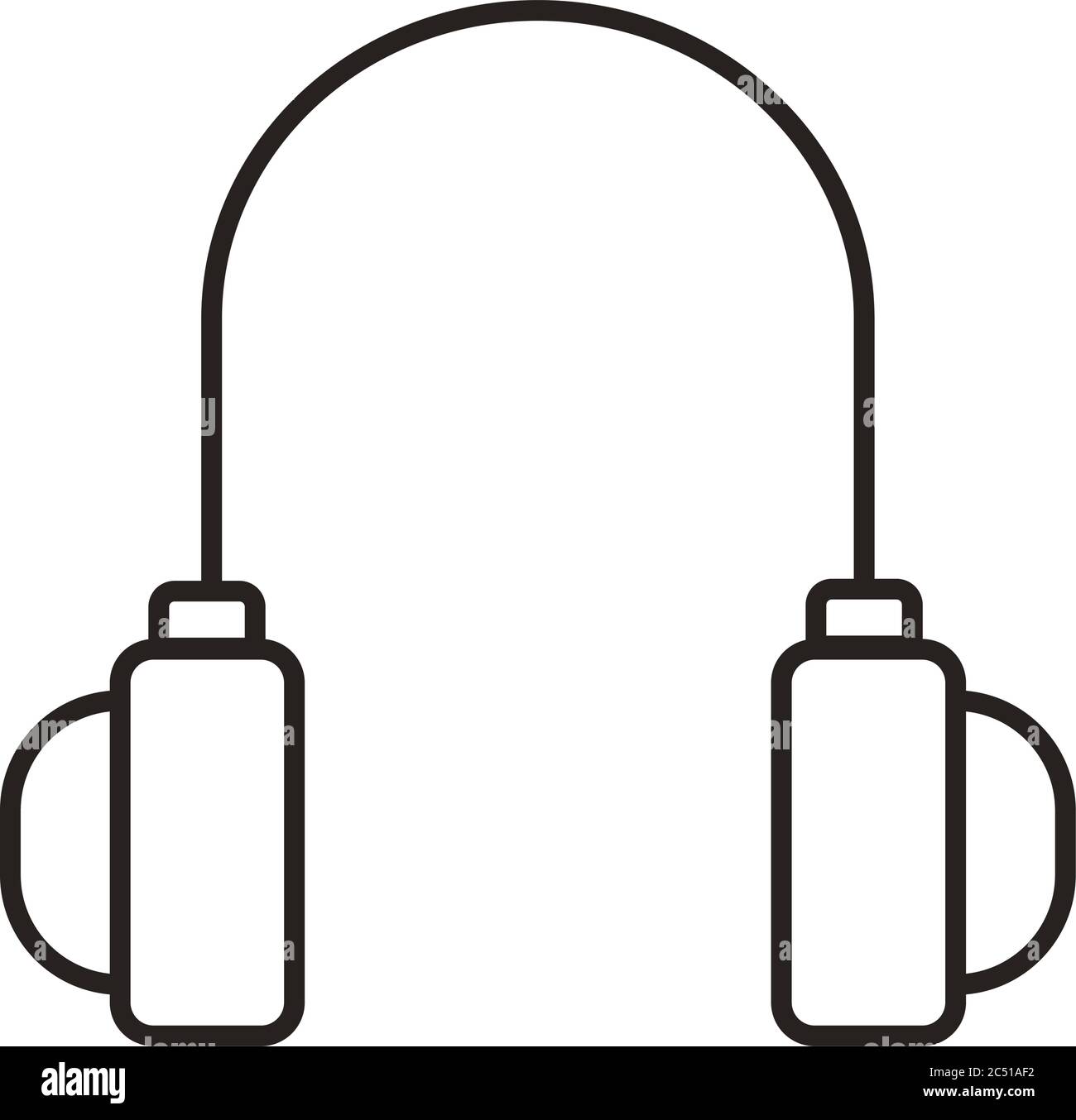 earphones audio accessory line style icon vector illustration design ...