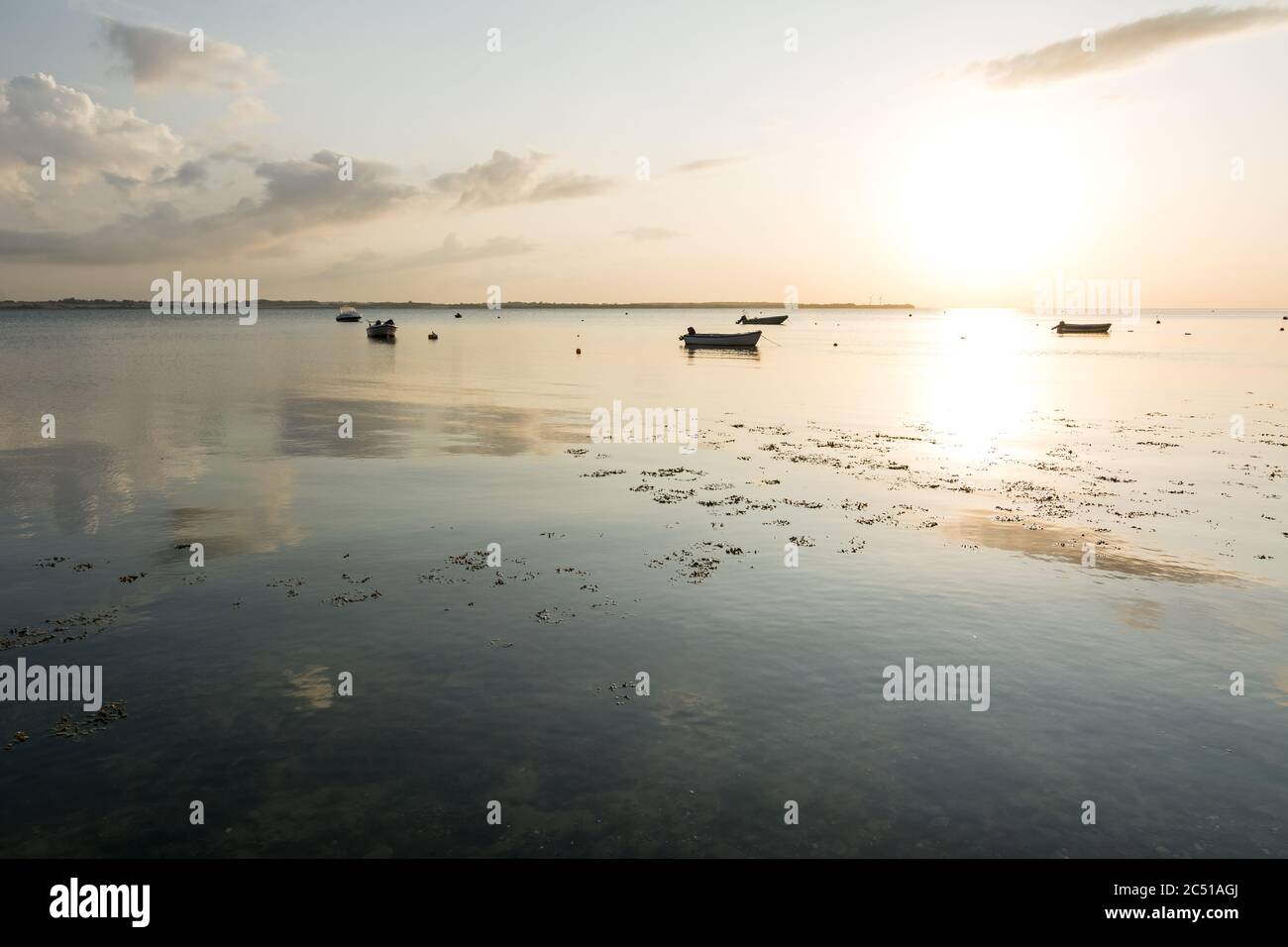 Calm ocean few boats hi-res stock photography and images - Alamy
