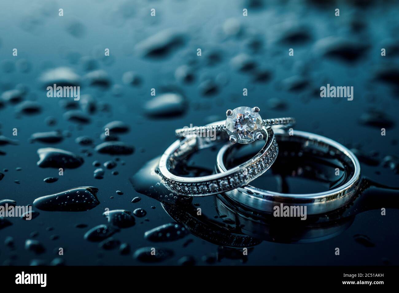 Wedding Rings Black Background