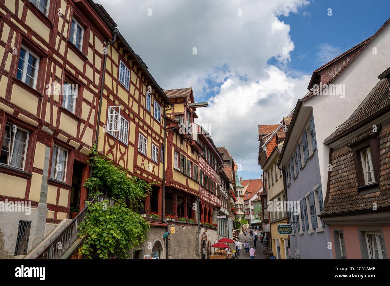 Meersburg, BW / Germany - 22 June 2020: view of the historic ...