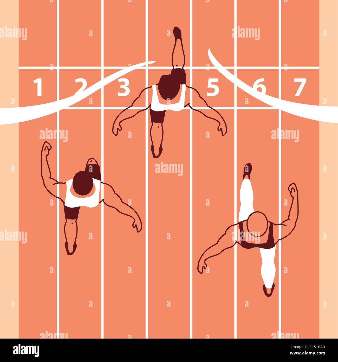 men avatars running and crossing finish line design, Marathon athlete ...