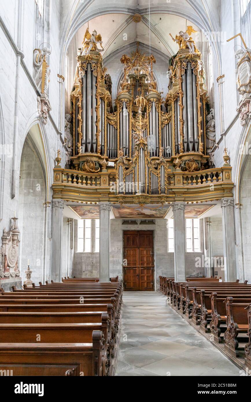 Salem, BW / Germany - 20 June 2020 :i view of the organ in the ...