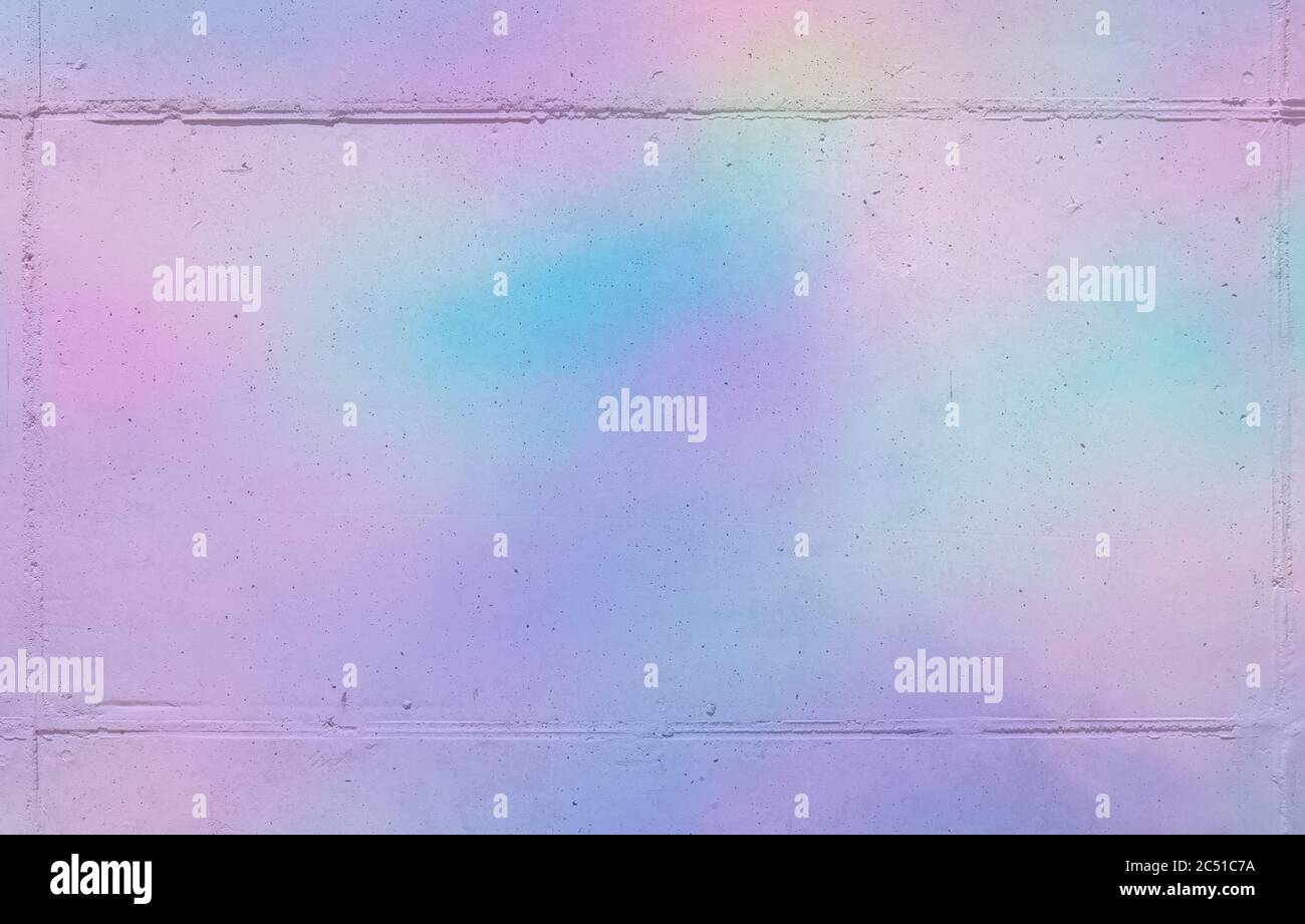 holographic lighting reflected on concrete wall Stock Photo - Alamy