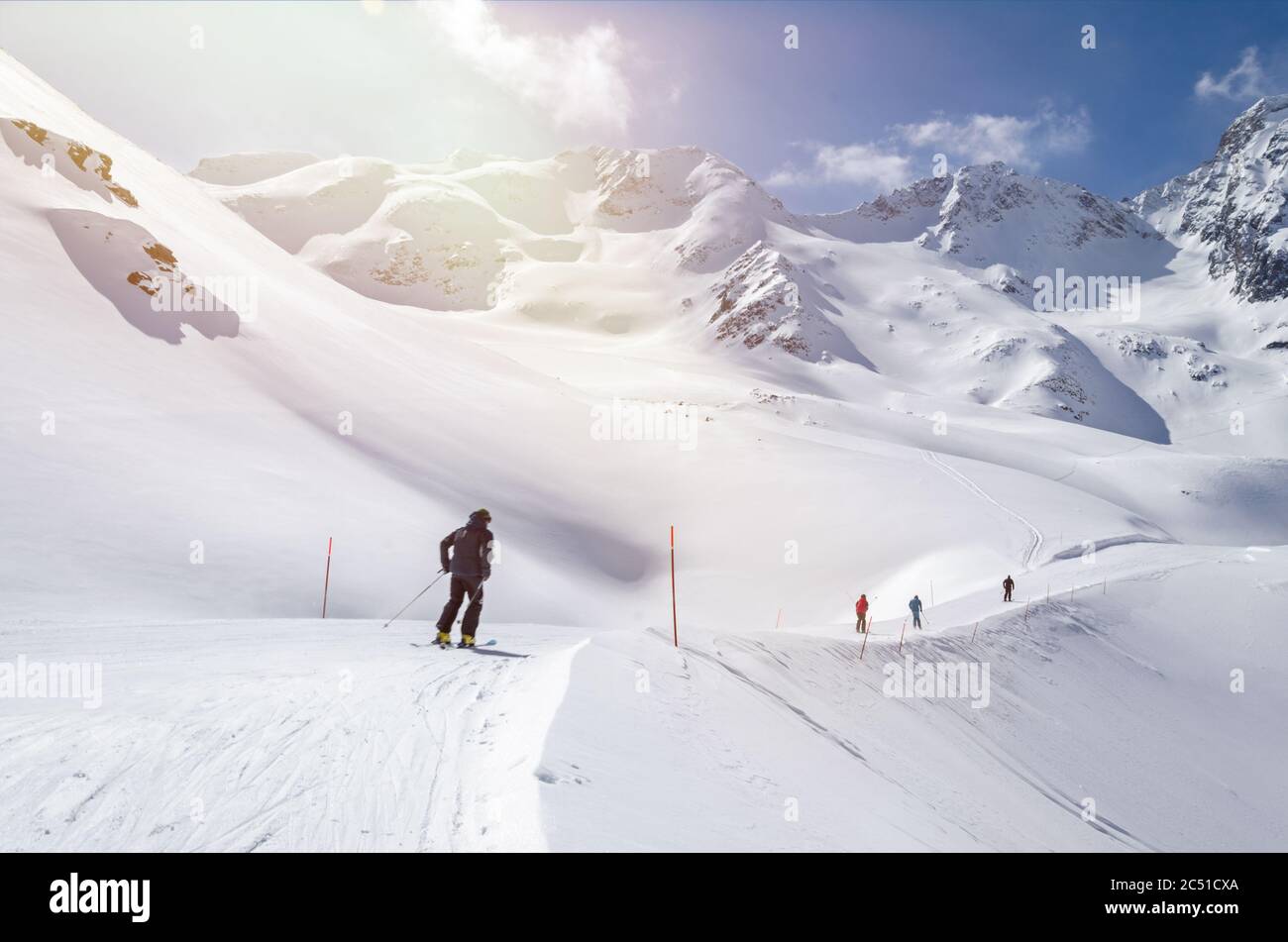 Several people ride ski snow hi-res stock photography and images - Alamy