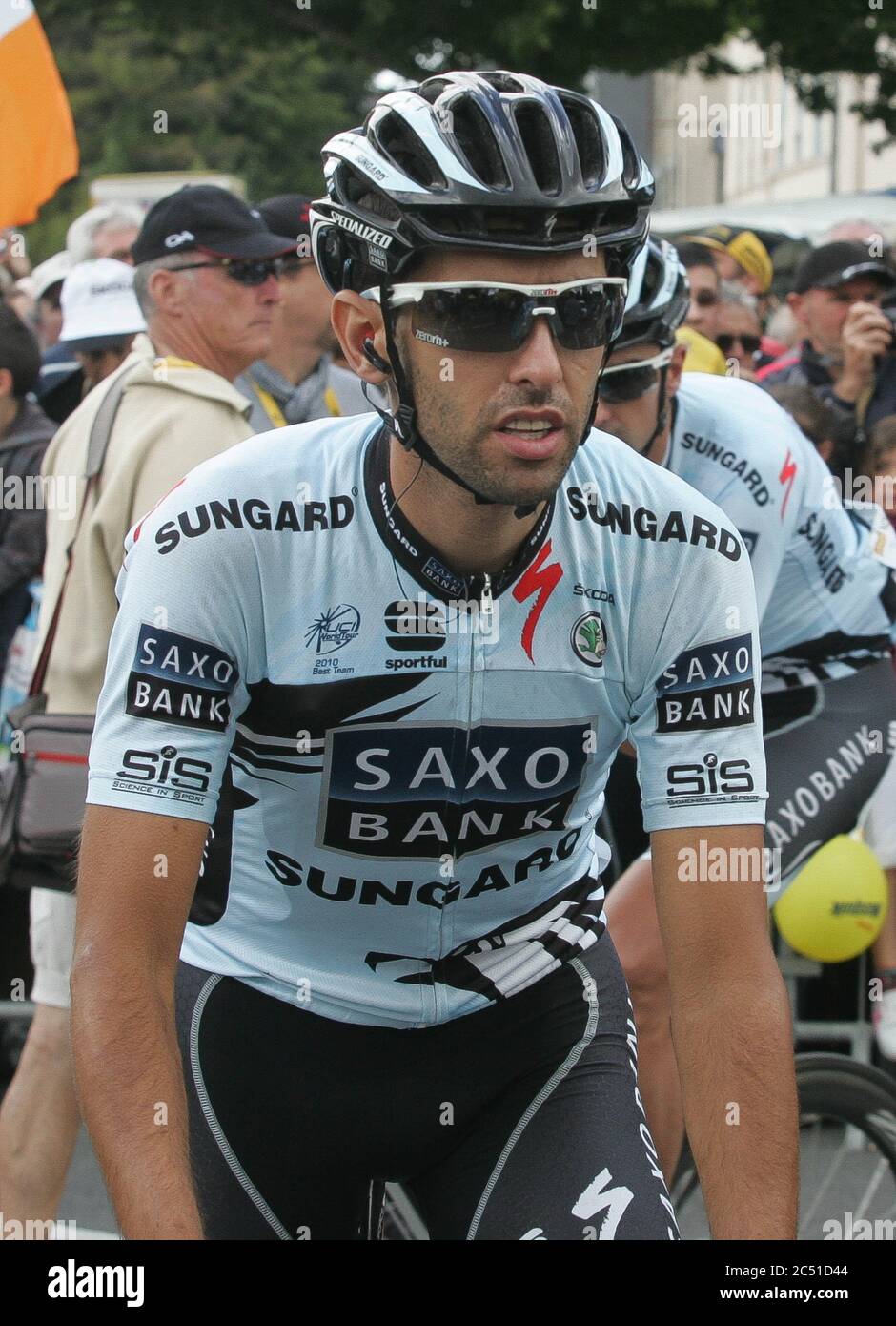 Daniel Navarro During the Tour de France 2011, Stage 5 cycling race ...