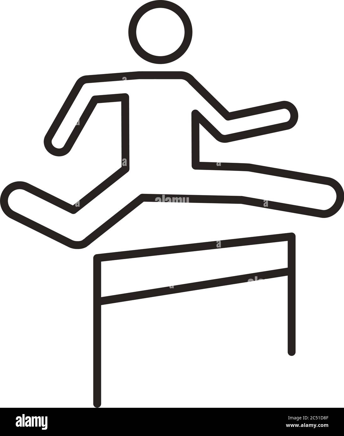 Jumping an obstacle Stock Vector Images - Alamy