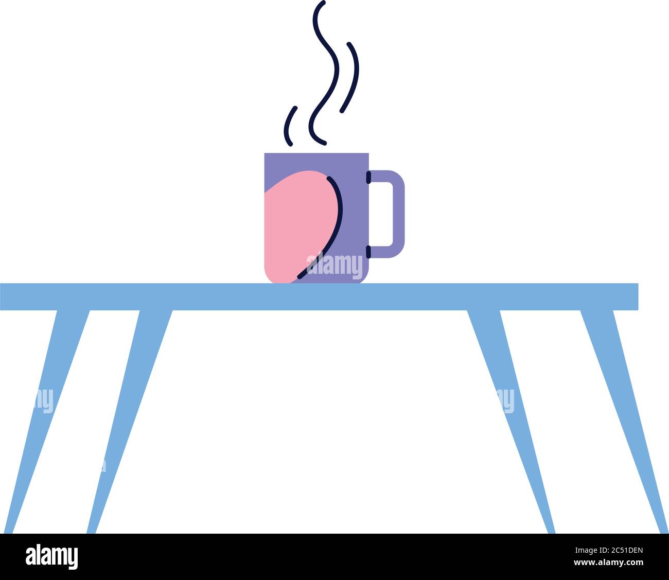 glass of fresh coffee cartoon vector illustration design Stock Vector ...
