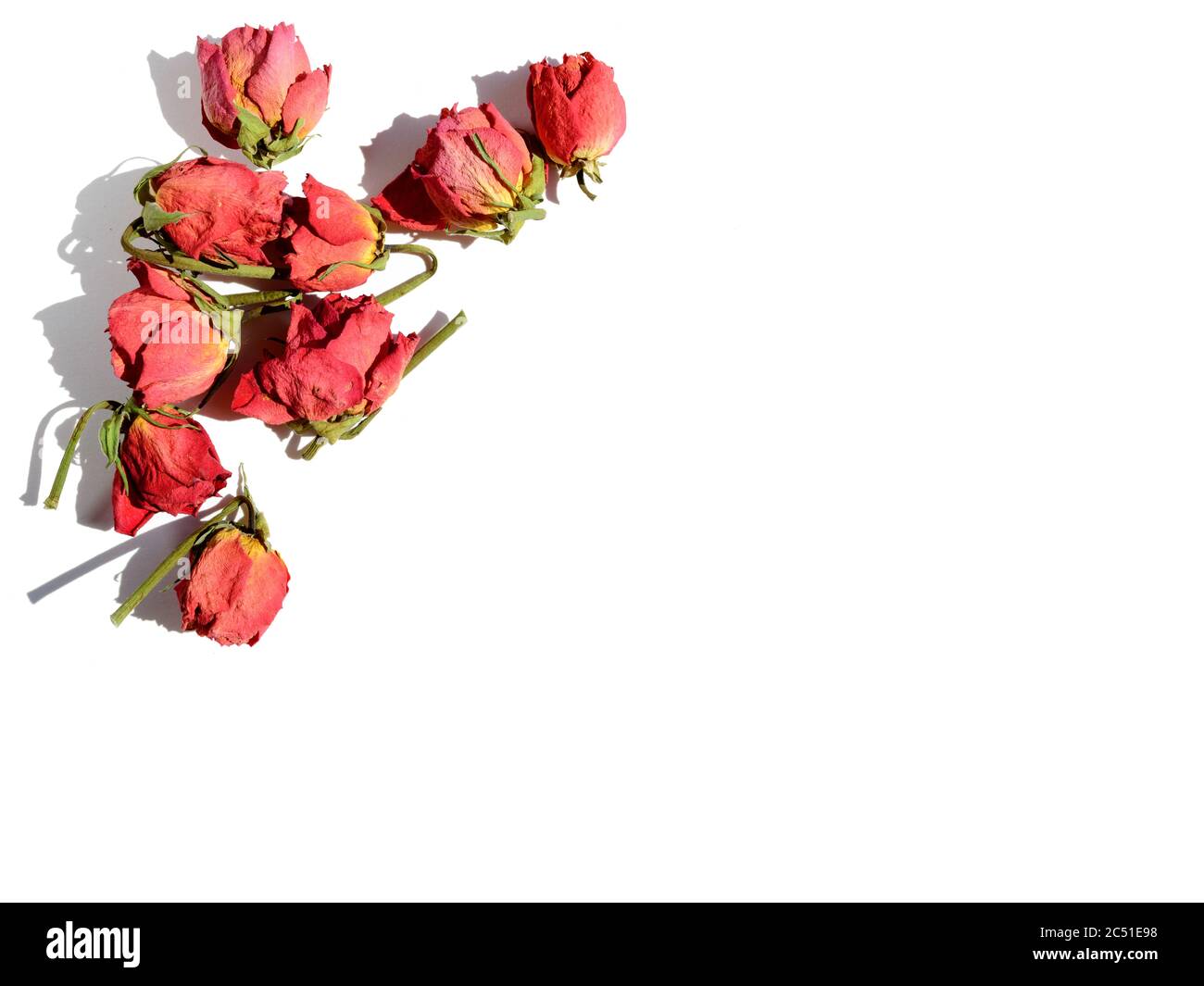 Dried roses frame on Cut Out Stock Images & Pictures - Alamy