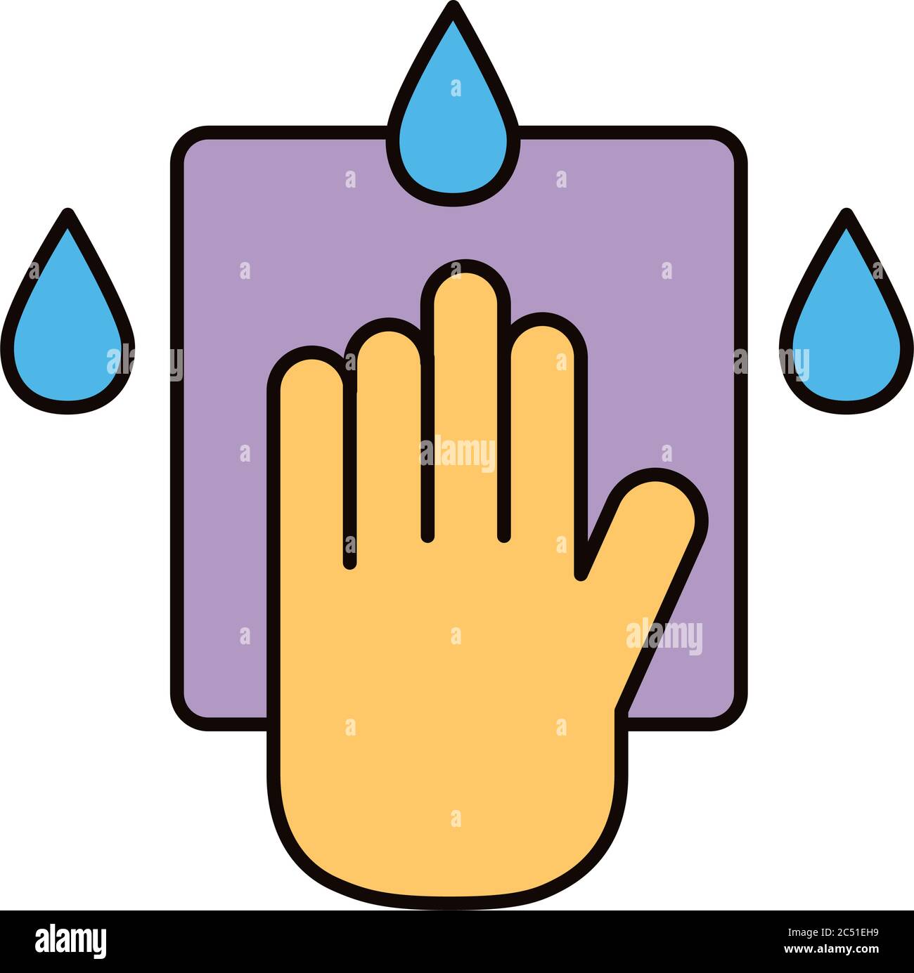 hand clean line and fill style icon vector illustration design Stock ...