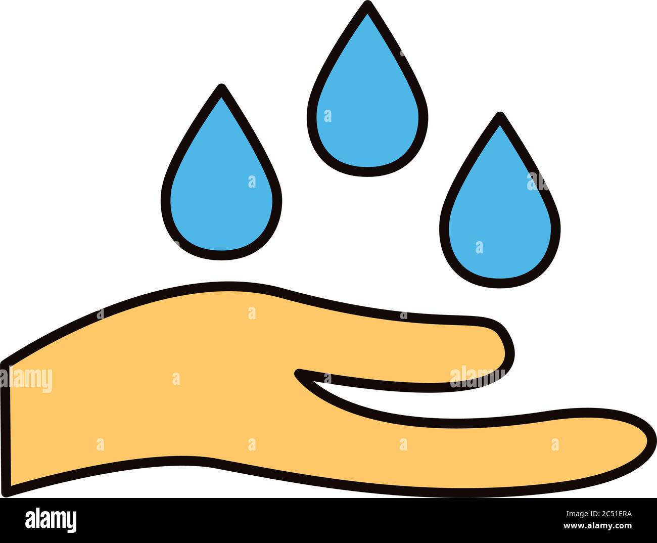 hand clean line and fill style icon vector illustration design Stock ...