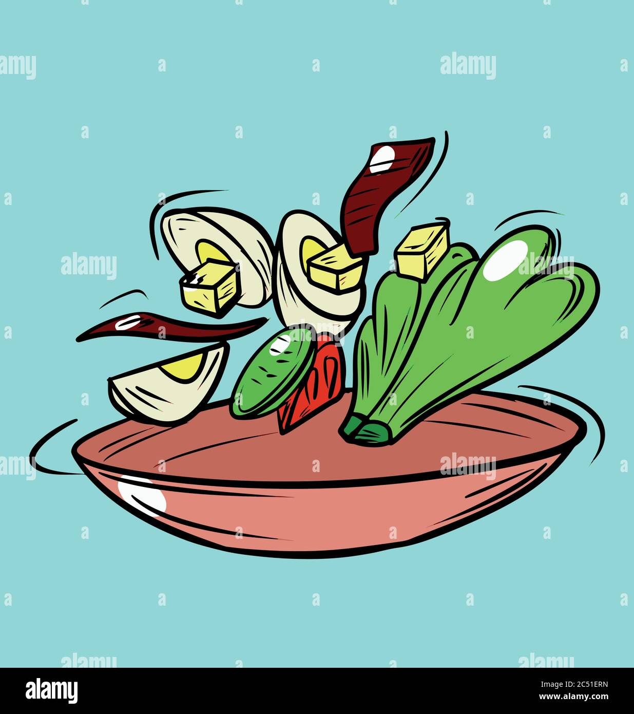Floating vegetables Stock Vector Images - Alamy
