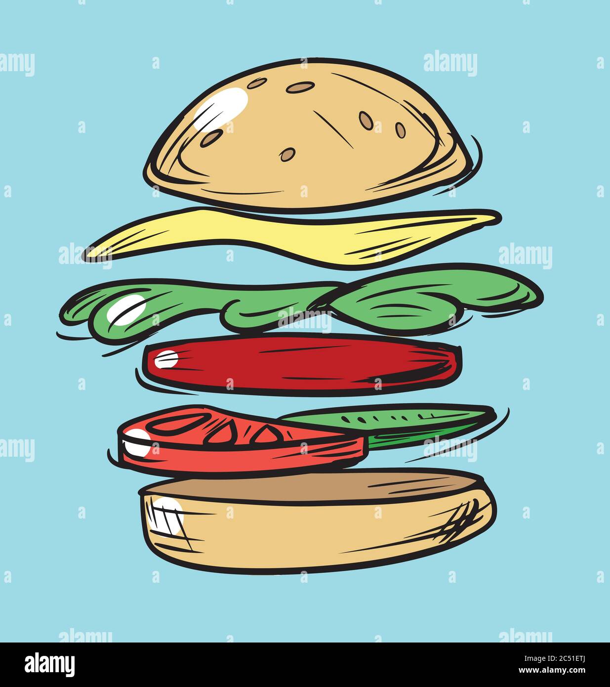 Cartoon burger hi-res stock photography and images - Alamy