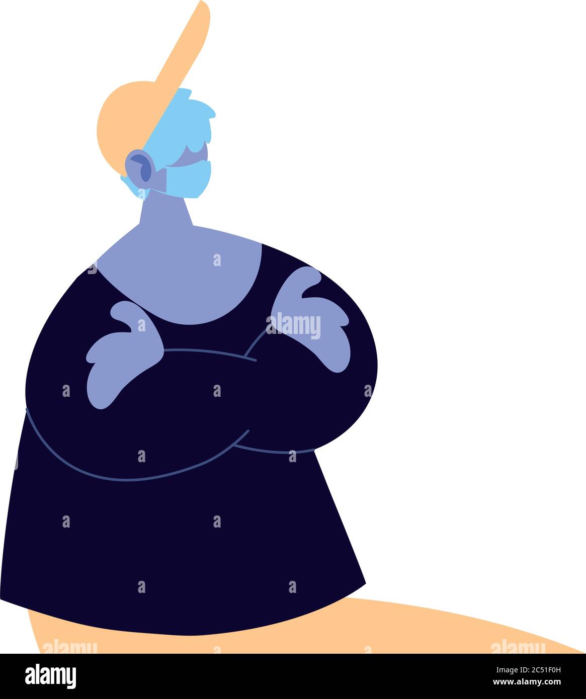 man with mask standing looking vector illustration desing Stock Vector ...