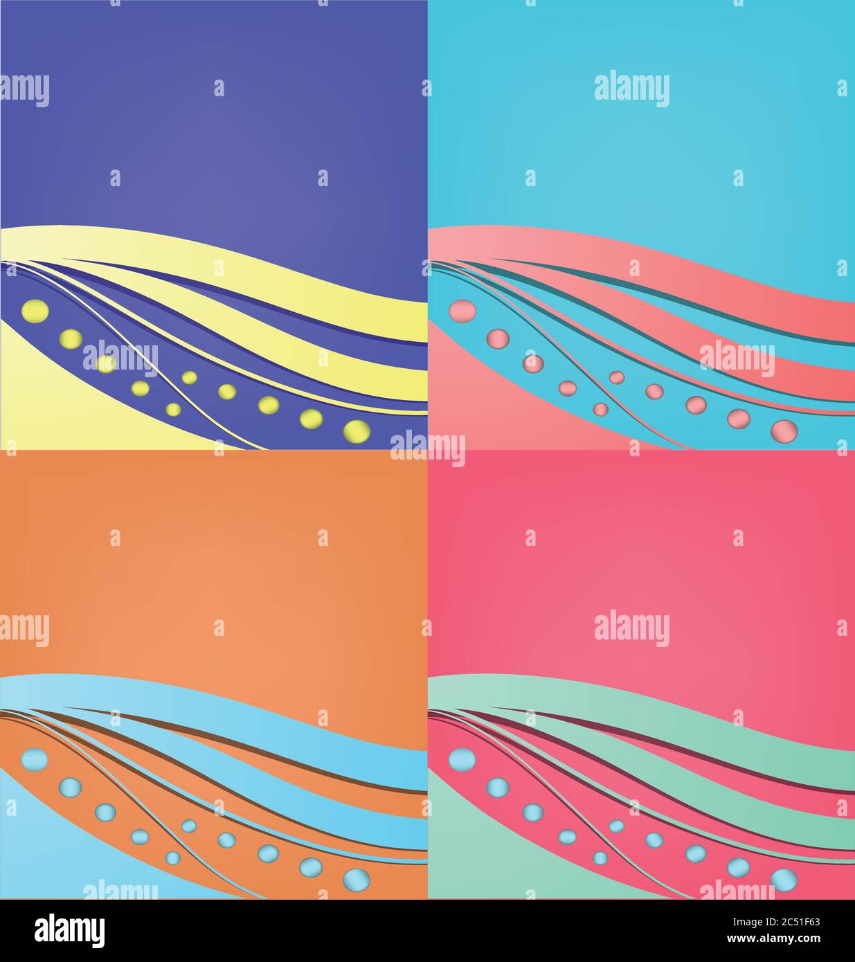 Vector Set Of Four Colorful Abstract Backgrounds Stock Vector Image And Art Alamy