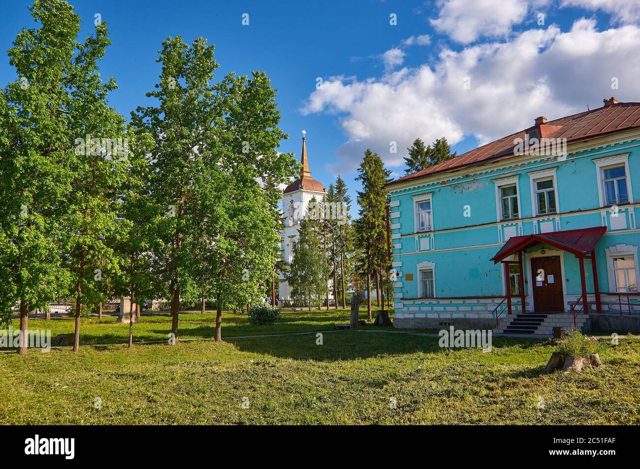 Central square, Kargopol, Arkhangelsk Region, Russia Stock Photo - Alamy