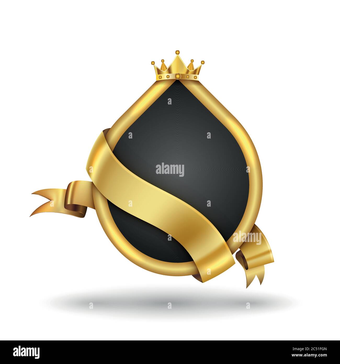 Gold banner isolated gold pendant style vector illustration for ...