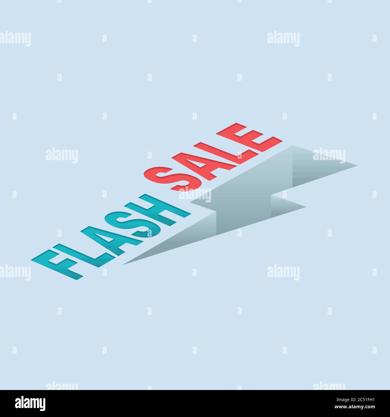 Flash sale with thunder vector illustration for promotion element. You ...