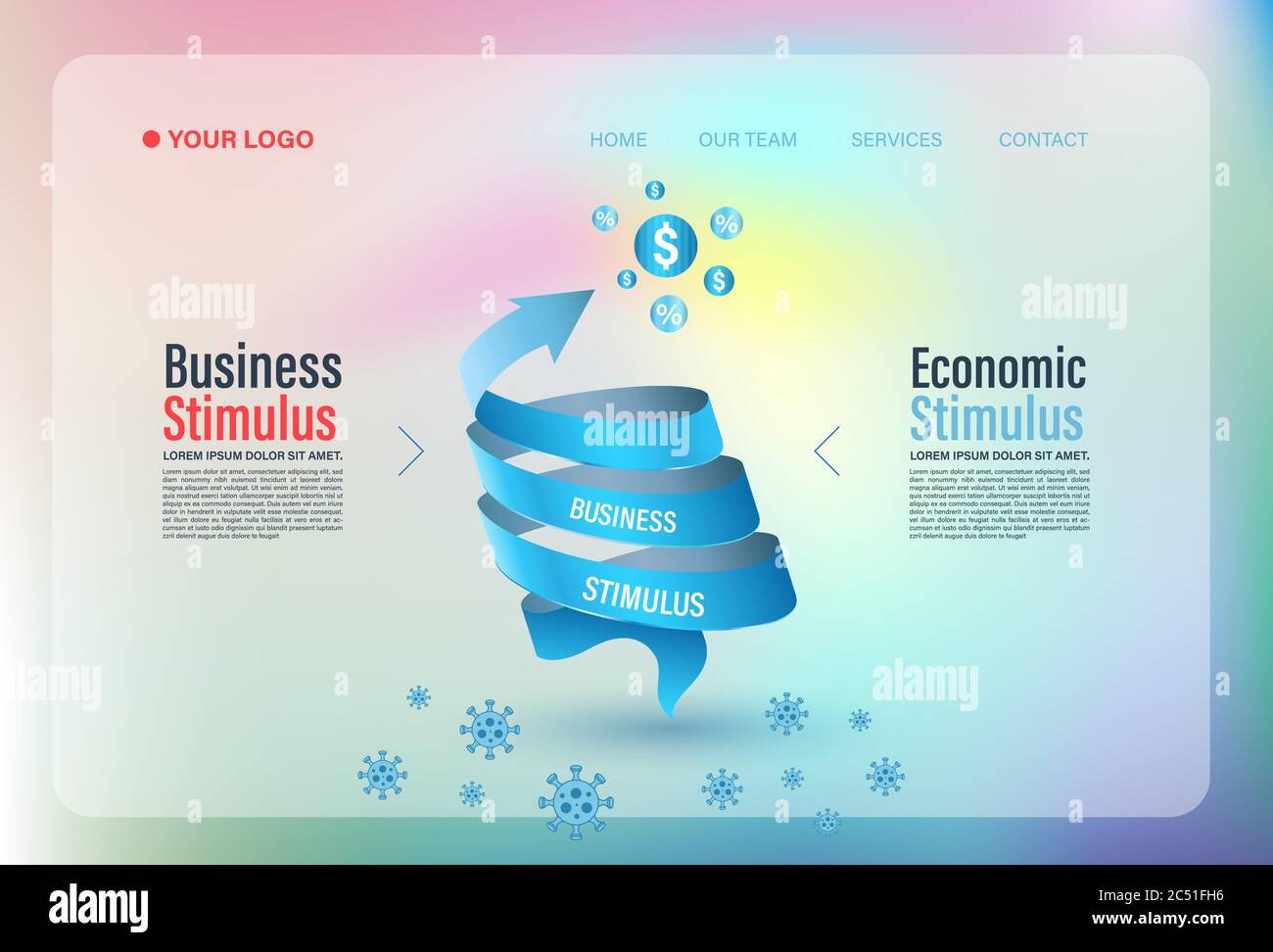 Arrow twists to money symbol for economic concept the effect of covid ...