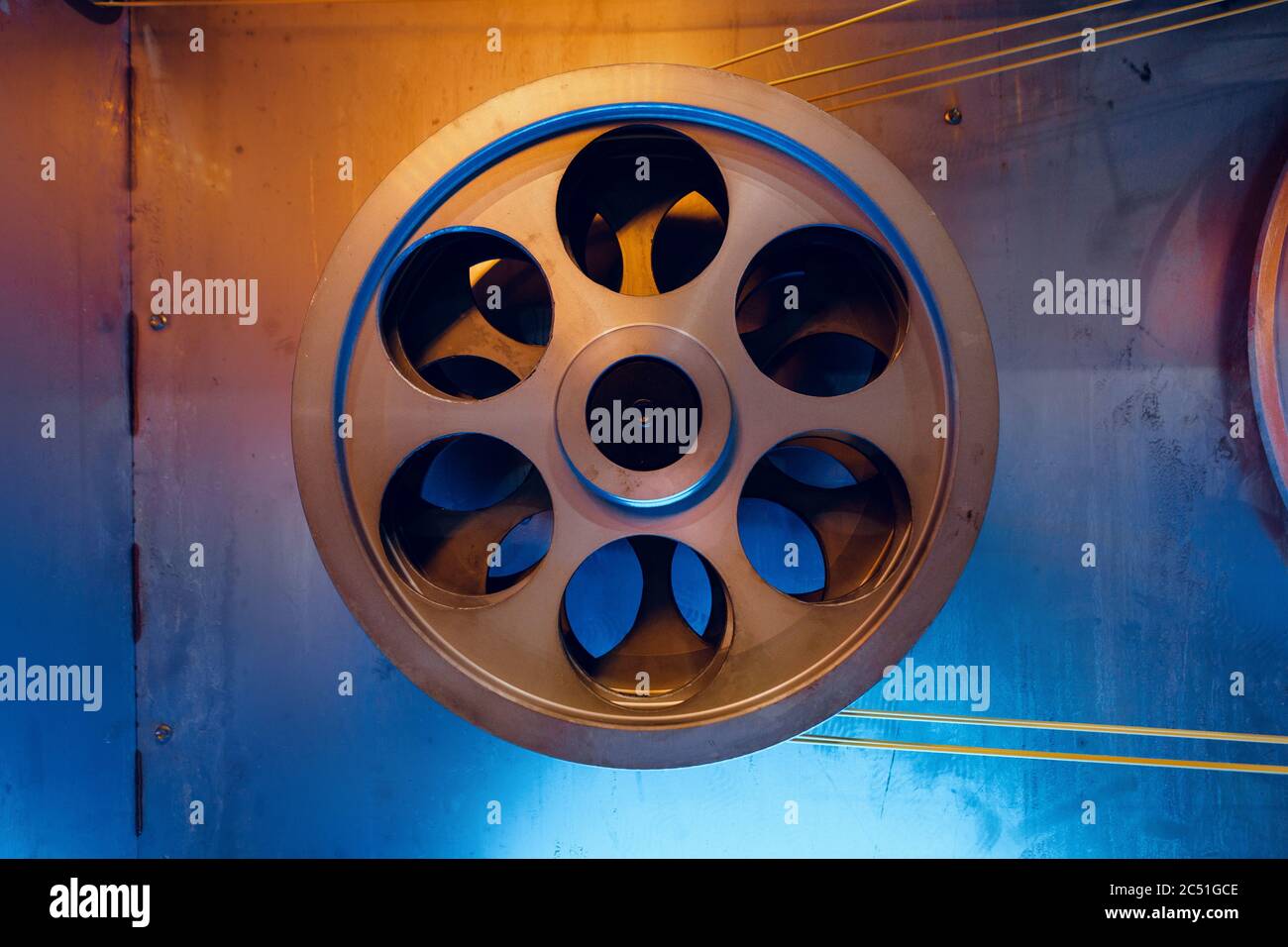 Inside a modern plant producing power electric cables and optical ...