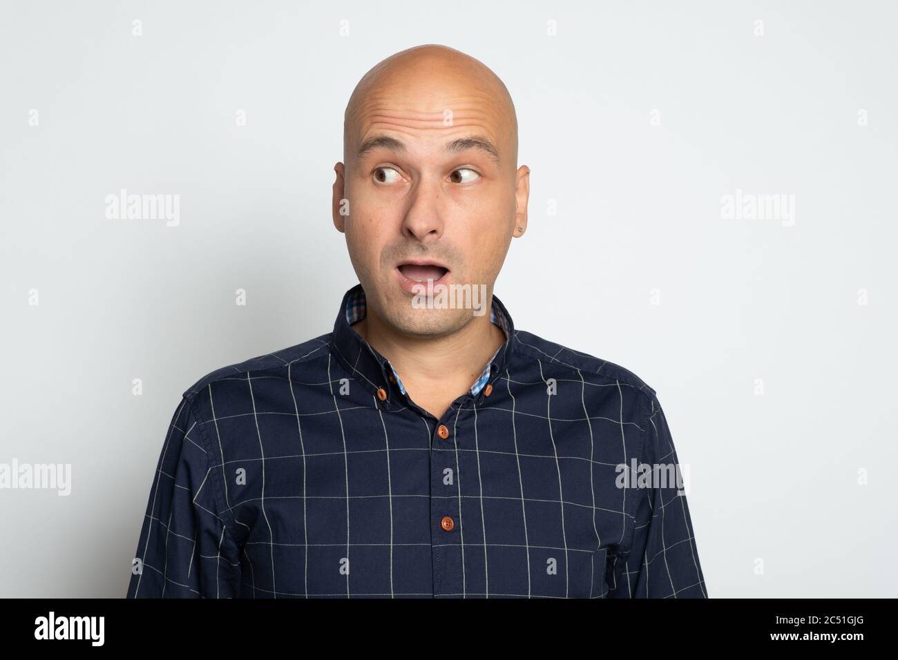 Surprised bald man hi-res stock photography and images - Alamy