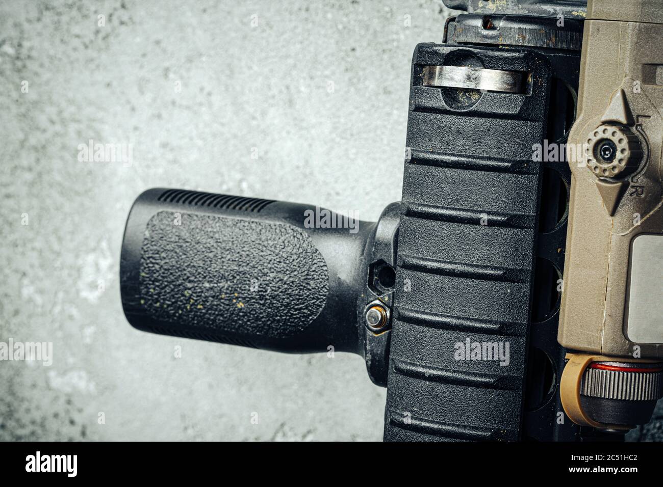 Modern weapon series. US Army assault rifle, close up Stock Photo - Alamy