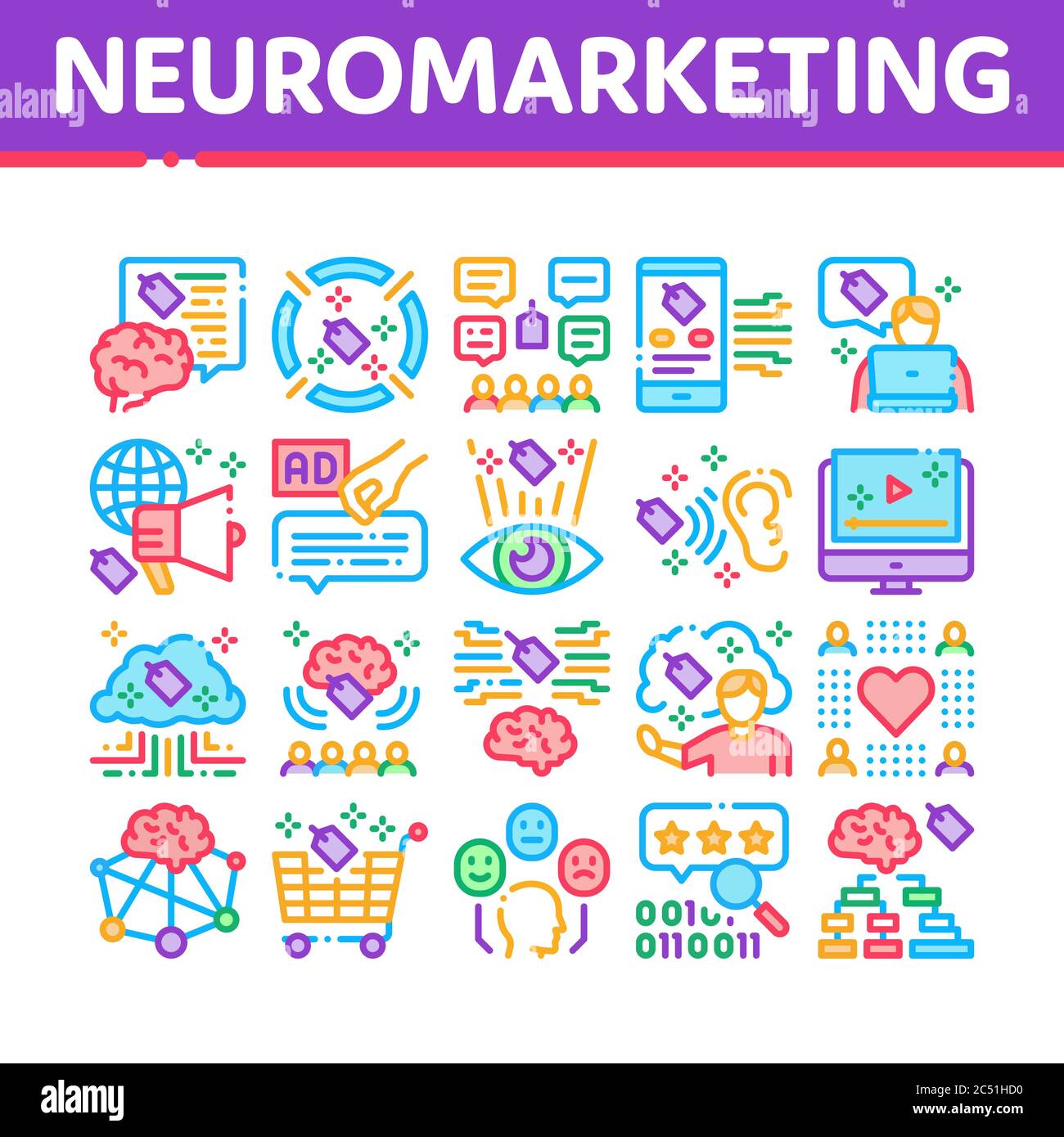Neuromarketing Business Strategy Icons Set Vector Stock Vector Image & Art - Alamy