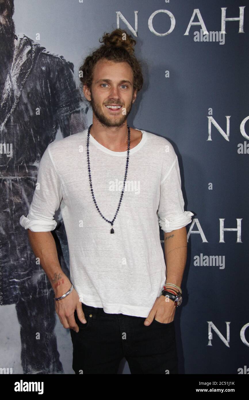 Actor Tyler Atkins arrives on the red carpet for the Noah premiere at ...