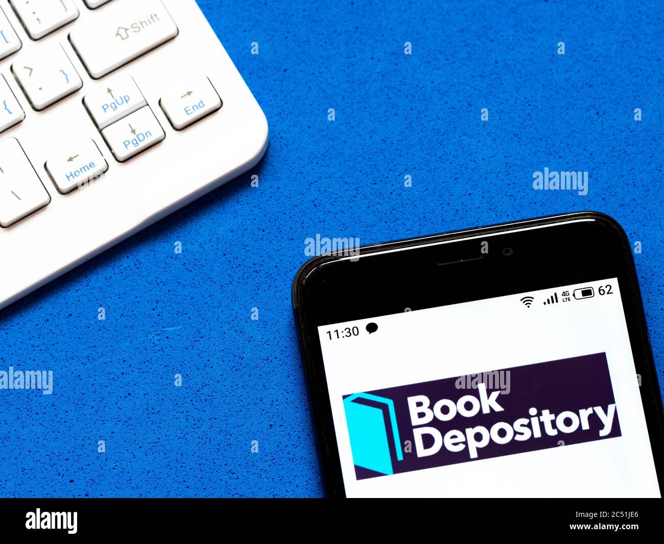 In this photo illustration The Book Depository logo seen displayed on a ...