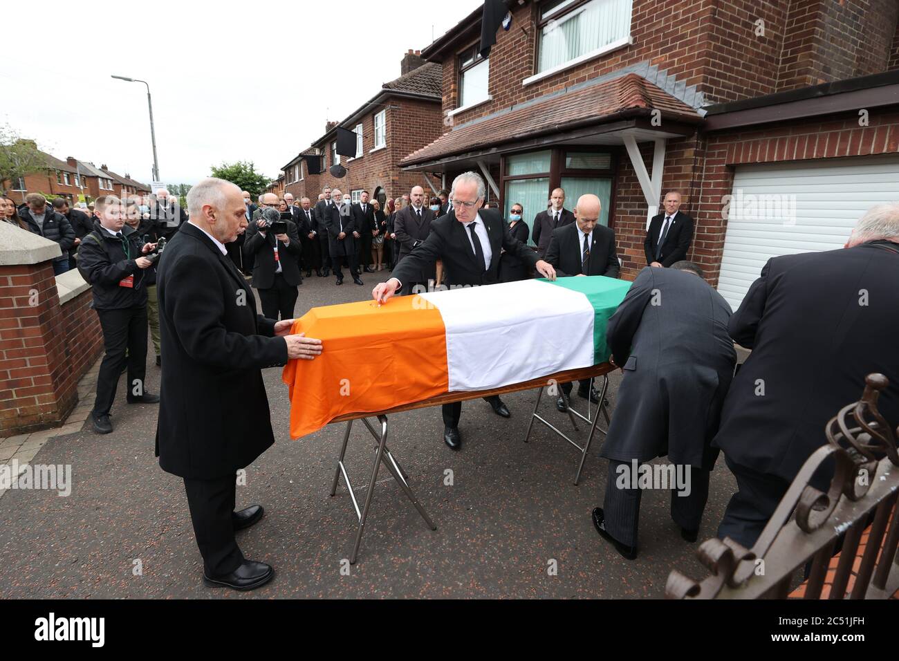 Sean Murray (left), Gerry Kelly (second left), and Padraic Wilson ...