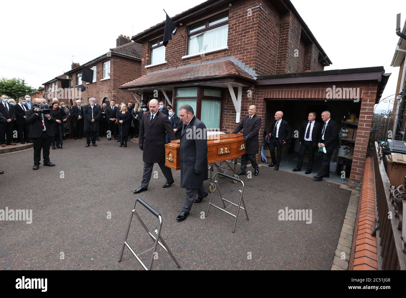 The coffin of senior Irish Republican and former leading IRA figure ...