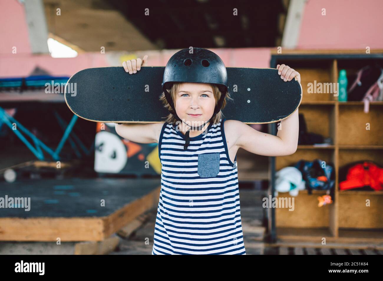 children boy with skateboard, weekend breaks, education training, first ...
