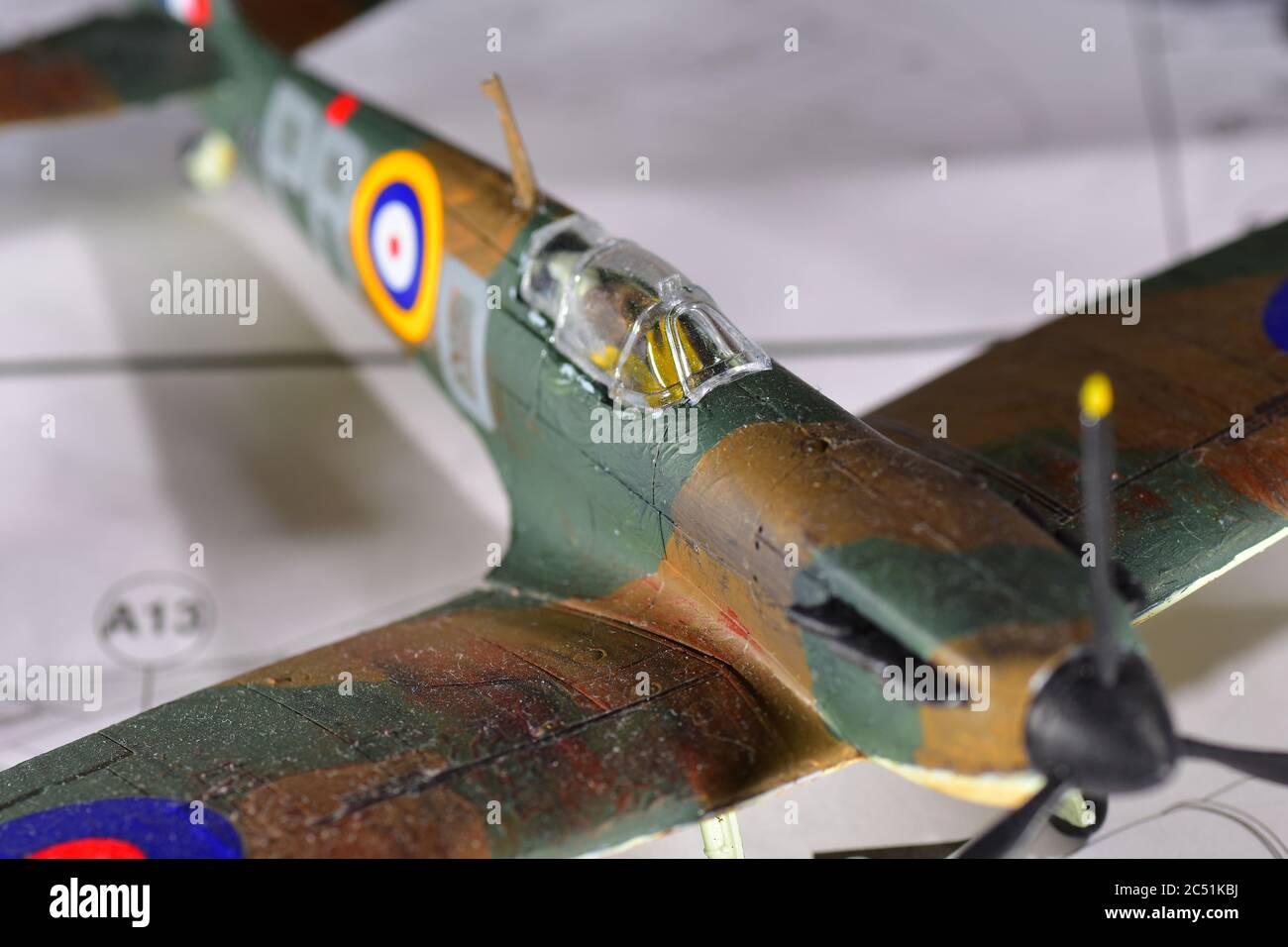Supermarine Spitfire Mk.1a Airfix aircraft model 1:72 scale Stock Photo - Alamy