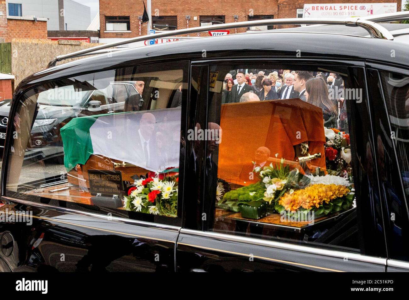 The coffin of senior Irish Republican and former leading IRA figure ...