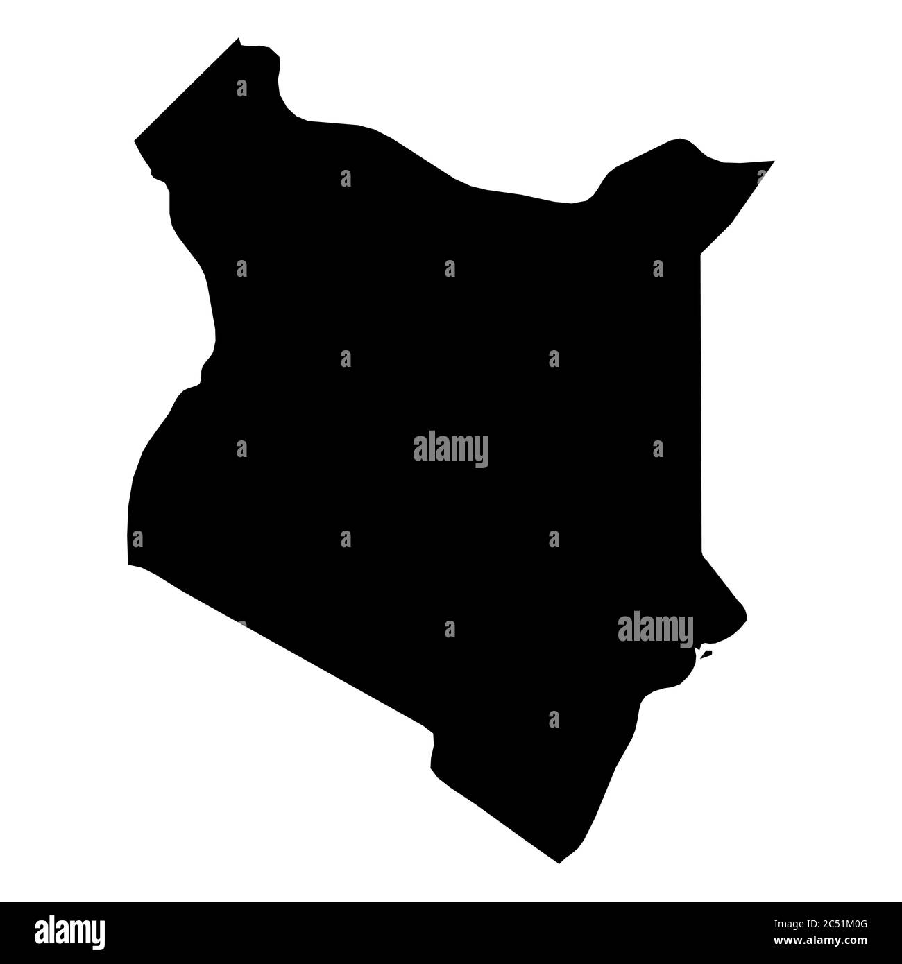 Detailed political map kenya Cut Out Stock Images & Pictures - Alamy
