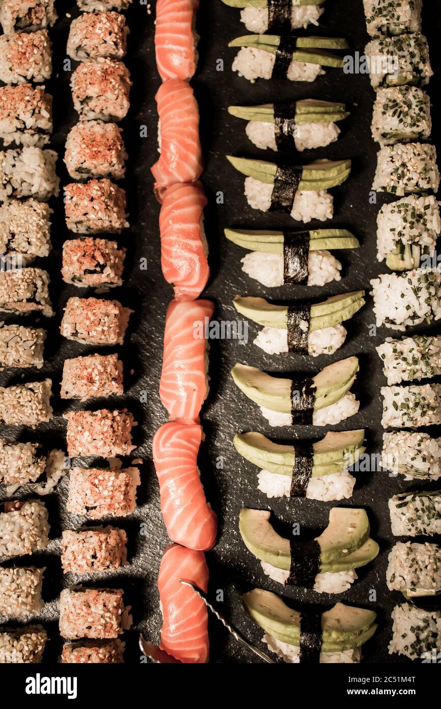 Fish and sushi rice hi-res stock photography and images - Alamy