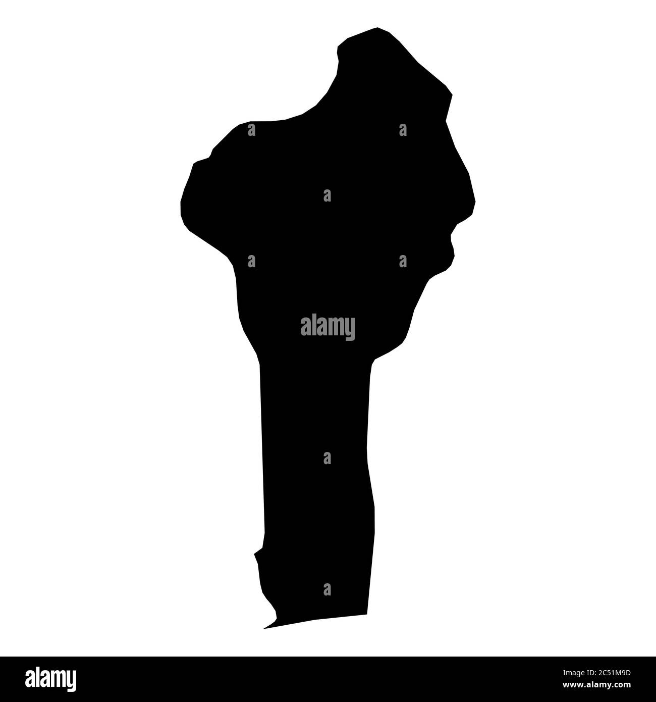 Benin - solid black silhouette map of country area. Simple flat vector illustration Stock Vector ...