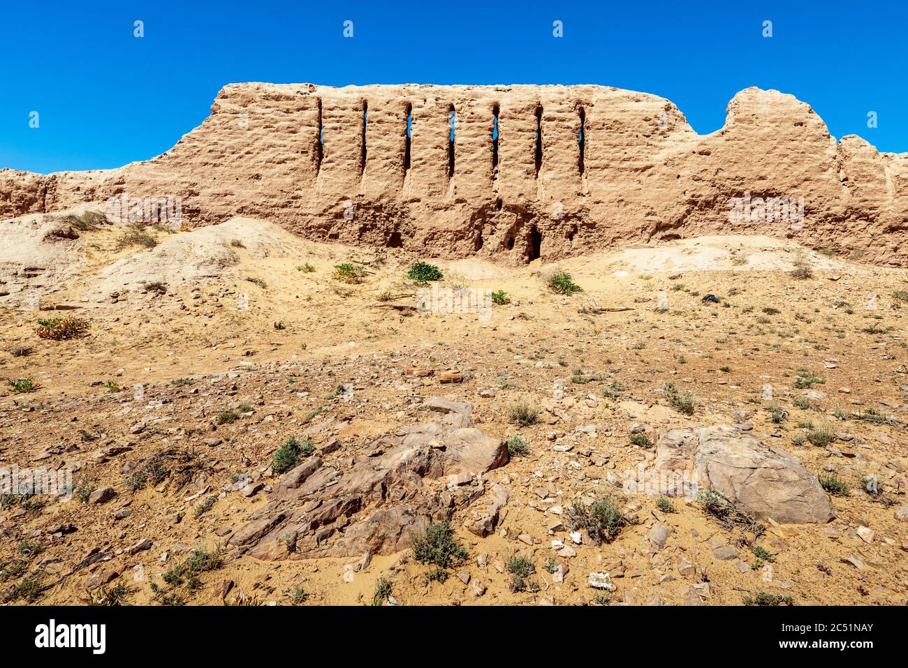 Central Asia, Uzbekistan the largest ruins castles of ancient Khorezm ...