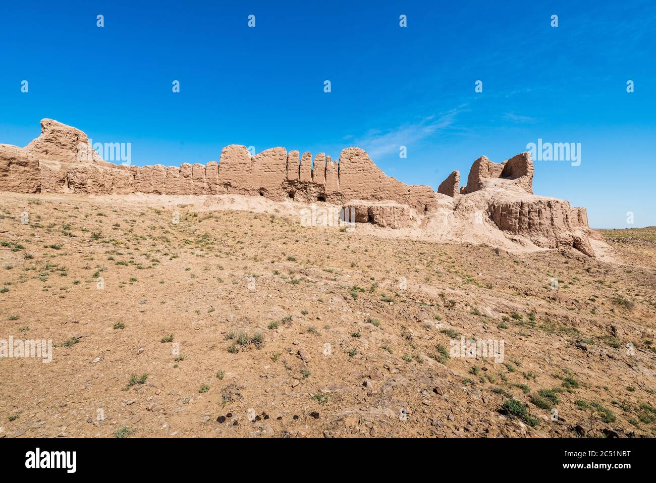 Central Asia, Uzbekistan the largest ruins castles of ancient Khorezm ...