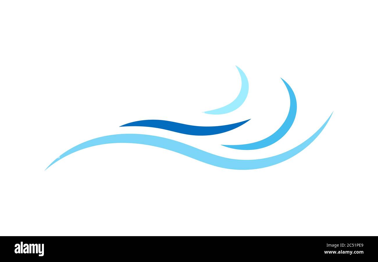 Ocean wave icon object isolated on white background vector illustration ...