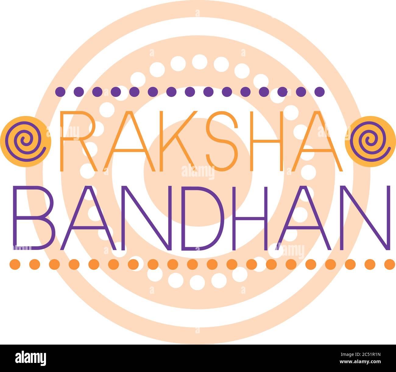 happy raksha bandhan celebration with lettering flat style vector ...