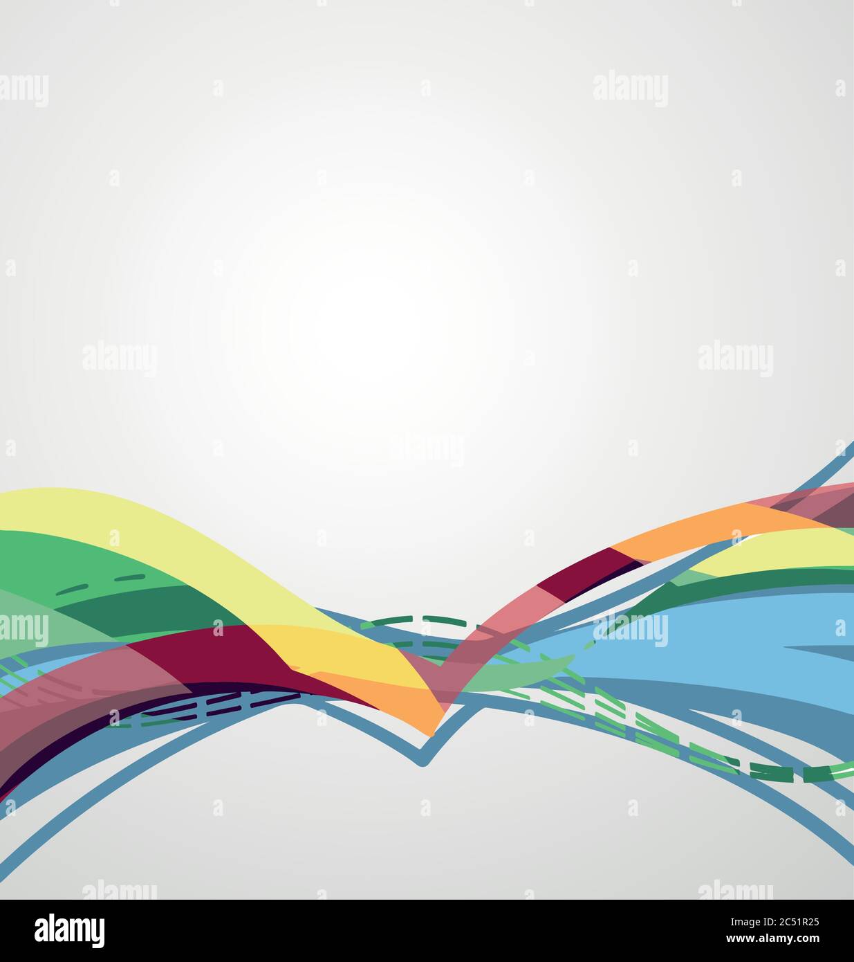 Colorful bright lines in wavy abstract background Stock Vector Image ...