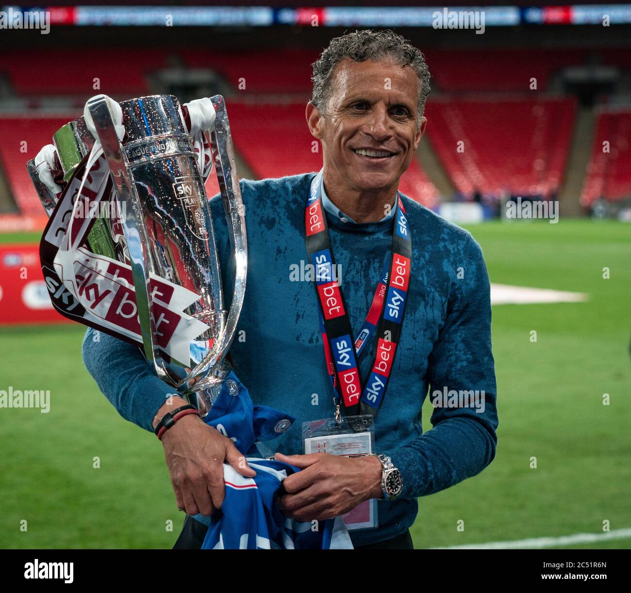 London, UK. 29th June, 2020. Northampton Town manager Keith Curle ...
