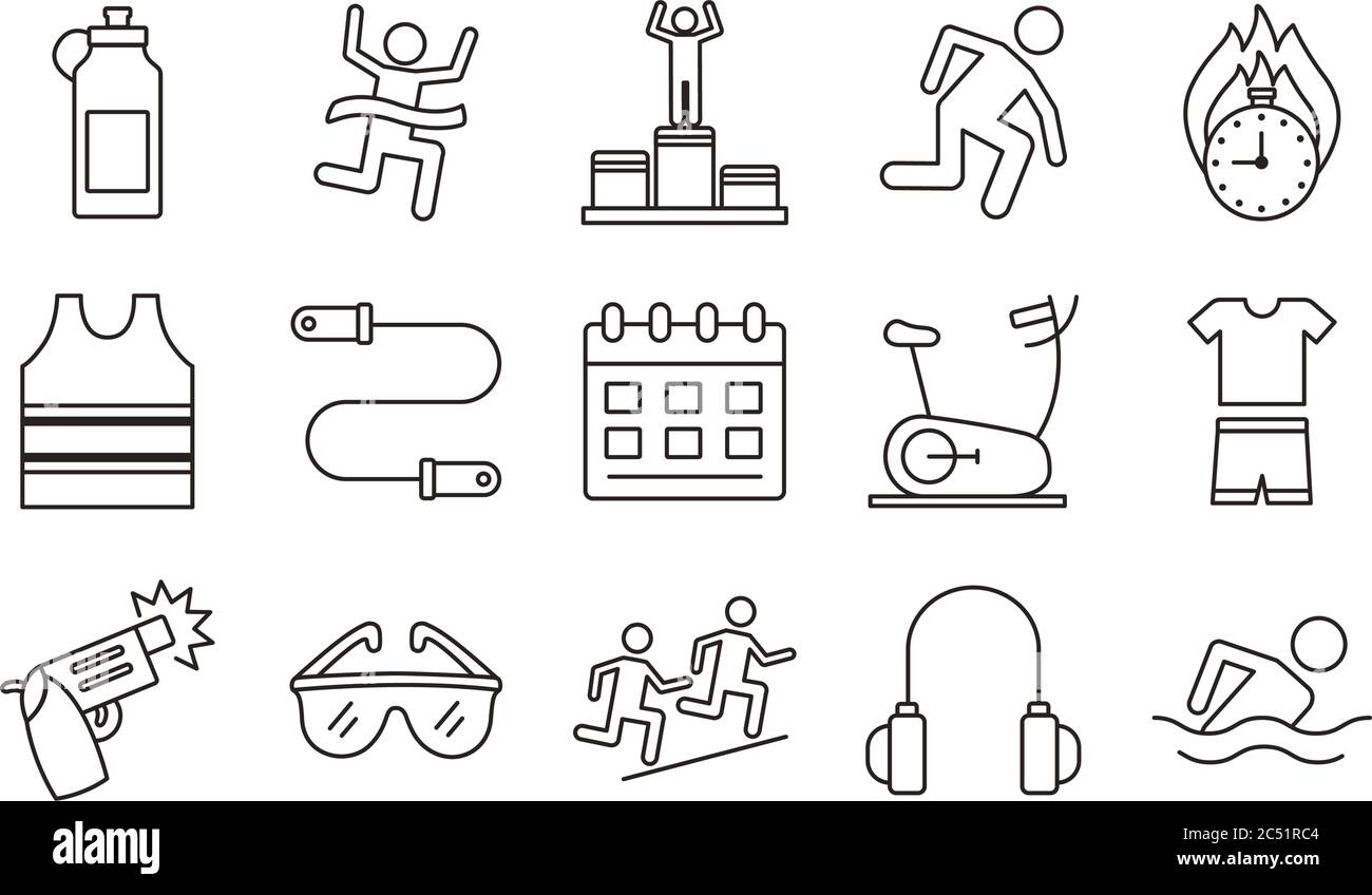 Running men vector bundle hi-res stock photography and images - Alamy